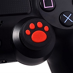 Silicone Thumb Stick Grips Cap Cover Joystick Thumbsticks Caps for PS4 Xbox ONE Xbox 360 PS3 PS2 Cat Dog Paw (H)