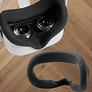 Devansi Newest VR Silicone Face Cover for Oculus Quest 2 Face Protect Skin Sweatproof Lightproof Anti-Leakage