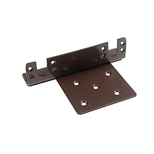 Coshar Bed Frame Bracket Bed Post Double Slot Bracket with Heavy Duty Plate Hardware - Set of 4, Brown