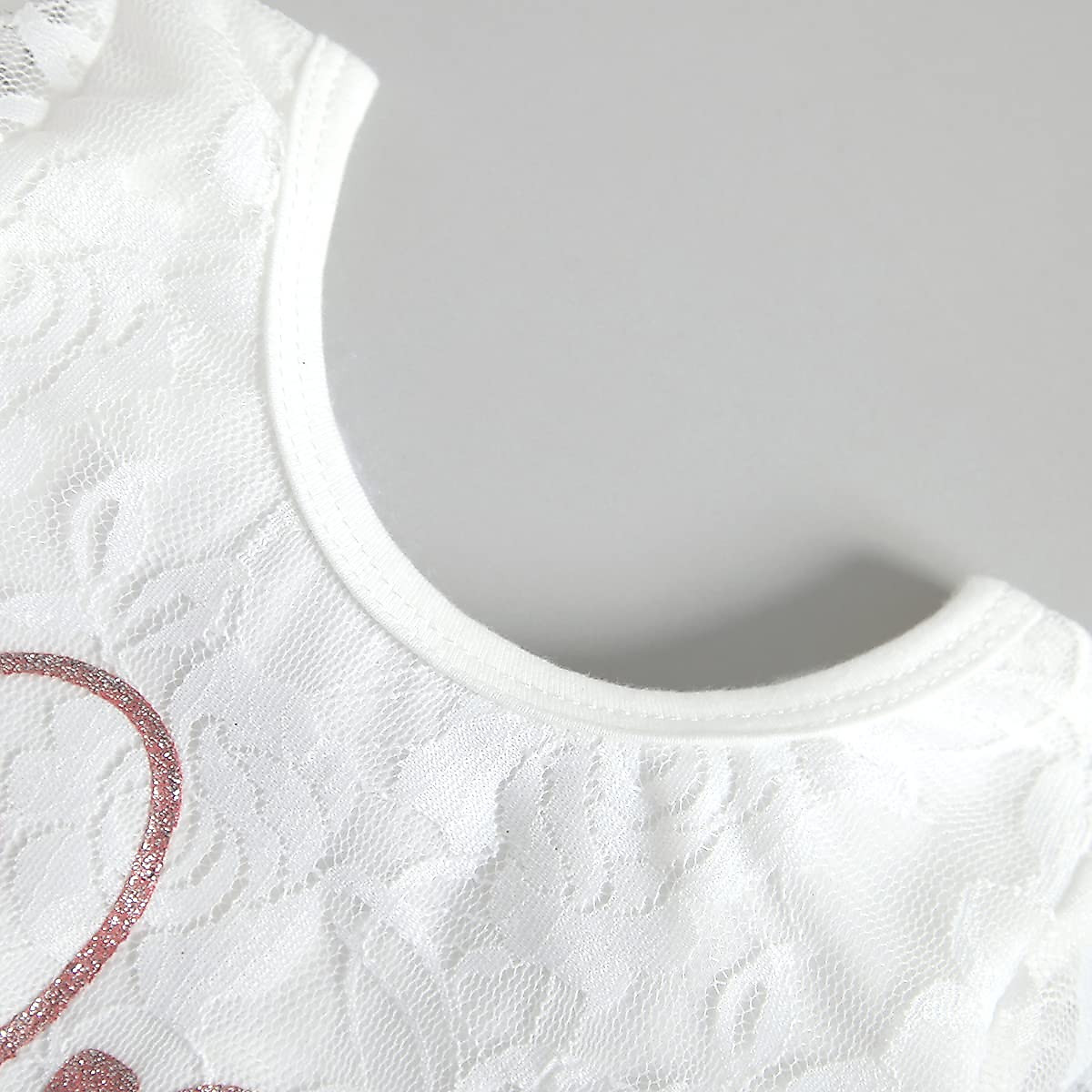 Baby Girls My 1st Birthday Outfits Long Sleeve Floral Lace Romper + Tutu Skirt + Headband Set (Pink, 12-18 Months)