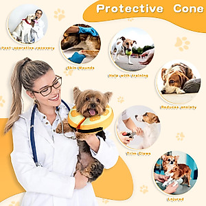 Sivomens Dog Cone, Protective Inflatable Dog Collar for XL Dogs, Comfortable Dog Recovery Cones After Surgery, Washable Dog Donut Collar Prevents Licking Wounds & No Blocking Vision, XL(18"-24")