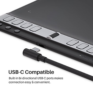2023 HUION Inspiroy 2 Large Drawing Tablet with Scroll Wheel 3-Set 8 Customized Keys Battery-Free Pen for Art, Design, Sketch, 10x6inch Graphics Tablet Works with Mac, PC/Mobile, Glove Included