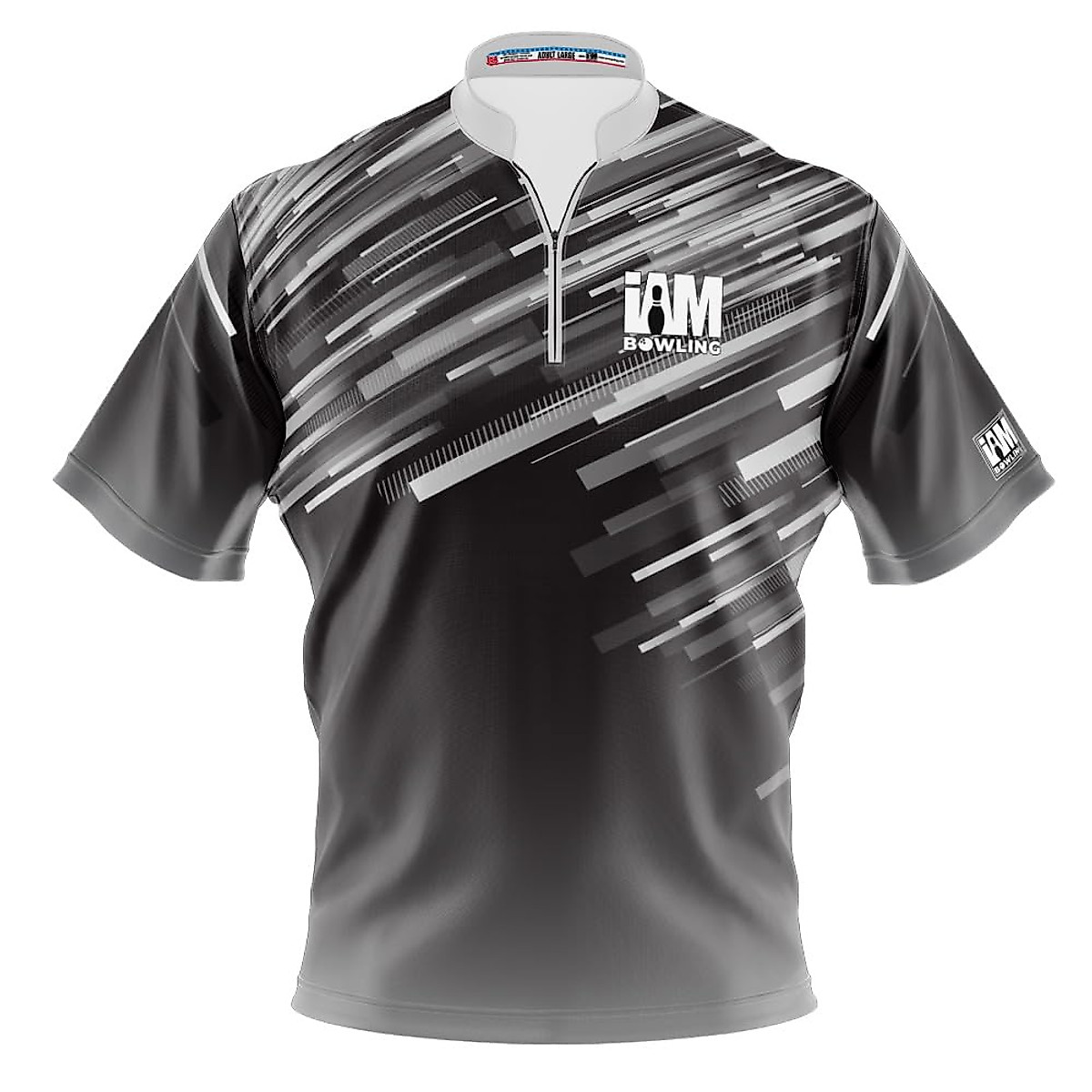 Logo Infusion Dye-Sublimated Bowling Jersey (Sash Collar) - I AM Bowling Fun Design 2006 - NO Logo (Men's M) Multicolored