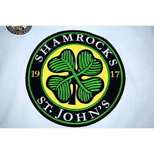 Ross The BOSS Rhea ST John's Shamrocks Hockey Jersey with EMHL Patch Stitch (38, White)