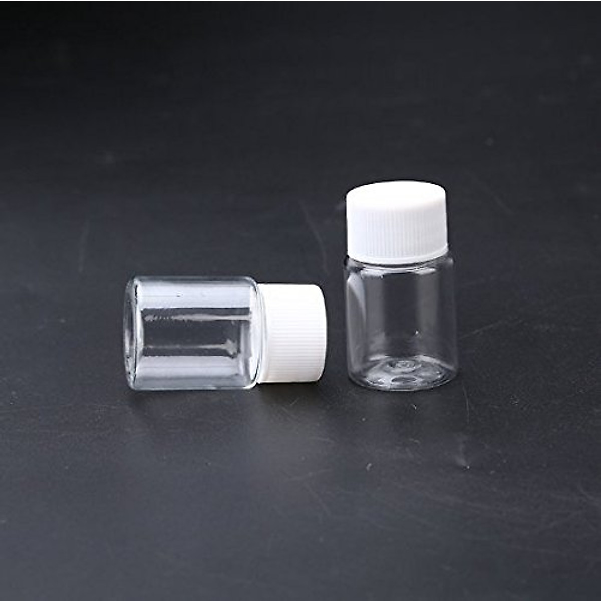 VNDEFUL 20PCS 15ML Plastic Empty Small Mouth Graduated Lab Chemical Container Reagent Bottle Sample Sealing Liquid Medicine Bottle