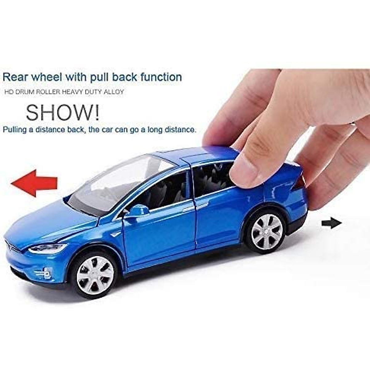 1:32 Scale Car Model X90 Tesla Alloy 1/32 Diecast Model Car w/Sound & Light Pull Back Model Mini Vehicles Toys for Kids Gift Tesla Lovers Collection