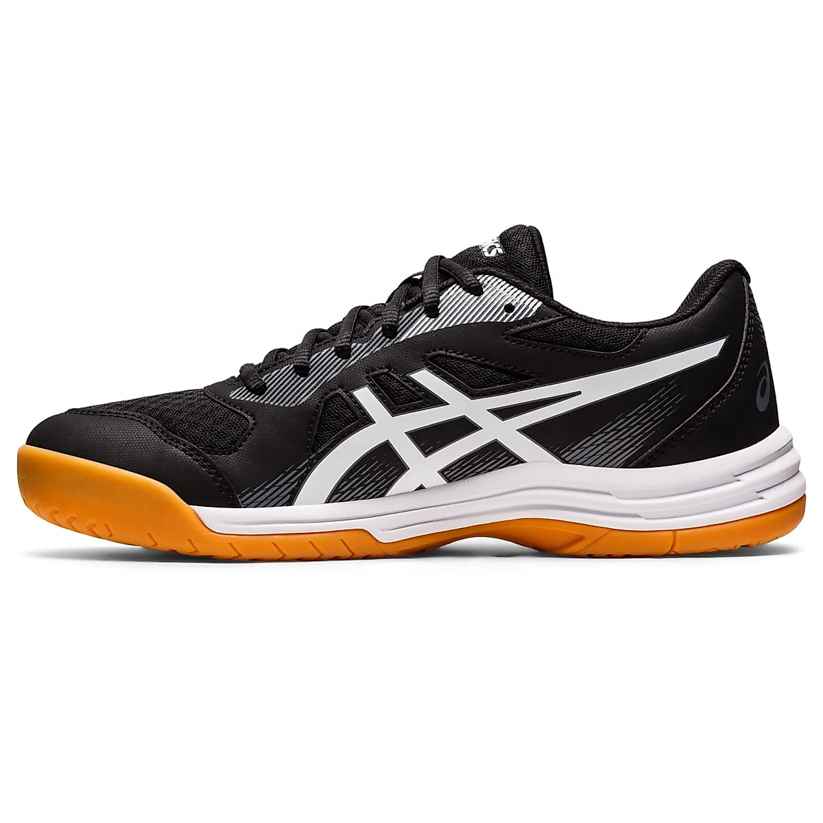 ASICS Men's UPCOURT 5 Volleyball Shoes, 12, BLACK/WHITE