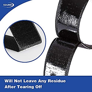 1 Inch x 26 Feet Hook and Loop Tape Sticky Back Fastener Roll, Nylon Self Adhesive Heavy Duty Strips Fastener for Home Office School Car and Crafting Organization