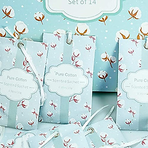 LA BELLEFÉE Sachet Bags for Drawers, Closets and Dresser Set 28 Packs (14 Linen+14 Cotton Sachets)