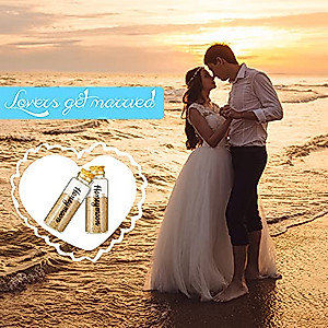 Honeymoon Sand Keepsake Jar Honeymoon Glass Bottle Glass Jar Cylinder Glass Jar with Cork Lid Honeymoon Souvenir for Diy Crafts, Travel, Bride or Newlywed Couple, Wedding Engagement, 55 ml (2 Pieces)