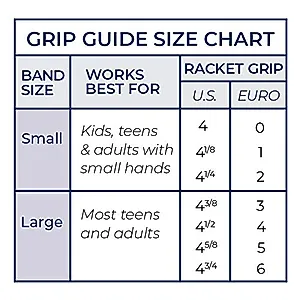 The Tennis Grip Guide by Tennisbuilder | Designed for Adults and Kids Tennis Racket | from Advanced to Beginner Tennis Players (Large, 3 Pack)