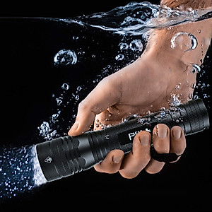 PeakPlus High Powered LED Flashlight LFX2000, Brightest High Lumen Light with 5 Modes, Zoomable and Water Resistant, Best Flashlights for Camping, Dog Walking and Emergency