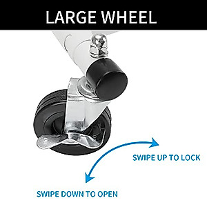 Fishat Double Rod Simple & Single Rod Heavy Duty Garment Rack, White