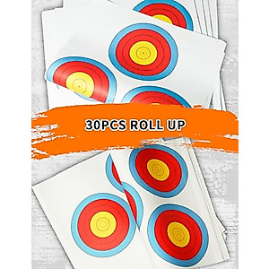 THREE ARCHERS 3 SPOT Vegas Targets Face 30pcs Archery Targets Official Vegas Paper Indoor & Outdoor