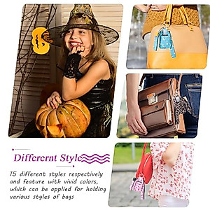 Zopeal 60 Pcs Travel Bottles Keychain Holder Set: 15 Lipstick Holders, 15 Keychain Lanyards, 15 Empty Travel Bottles(Fresh Pattern)