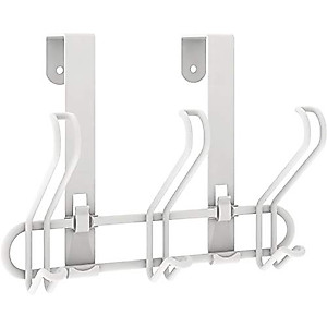 Franklin Brass 3-Hook Wire Over The Door Storage Rack,White
