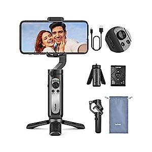 hohem iSteady X2 Gimbal Stabilizer for Smartphone, 3-Axis Phone Gimbal with Remote Control, Foldable and Portable Stabilizer for iPhone & Android, Phone Stabilizer for Video Recording YouTube TikTok