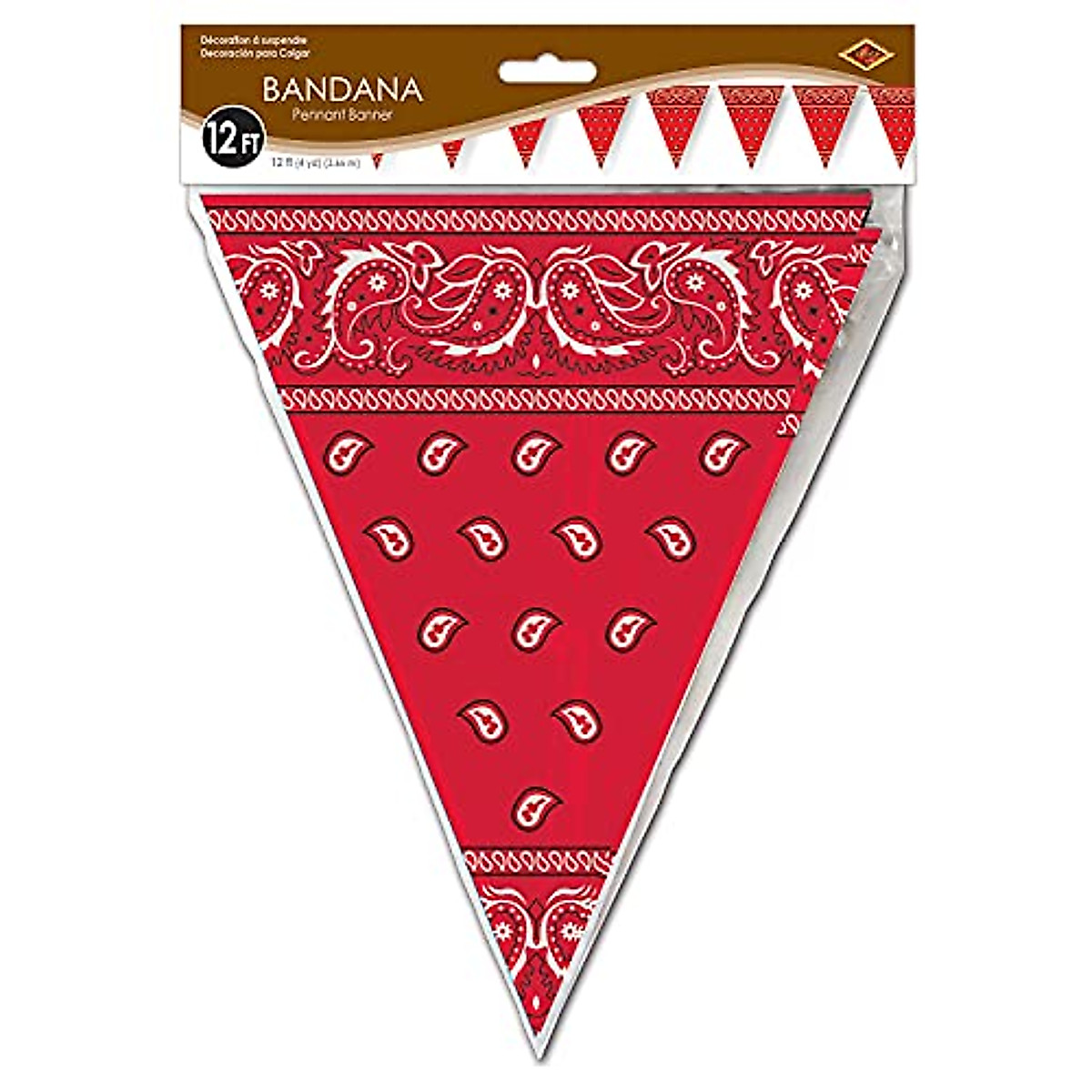Bandana Pennant Banner Party Accessory (1 count) (1/Pkg)
