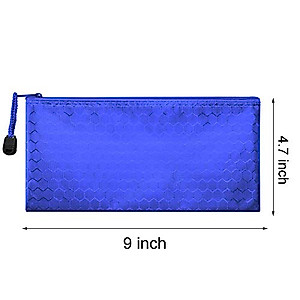 Sailing-go 12 Pieces 12 Colors Zipper Waterproof Bag Pencil Pouch for Cosmetic Makeup Bills Office Supplies Travel Accessories and Daily Household Supplies