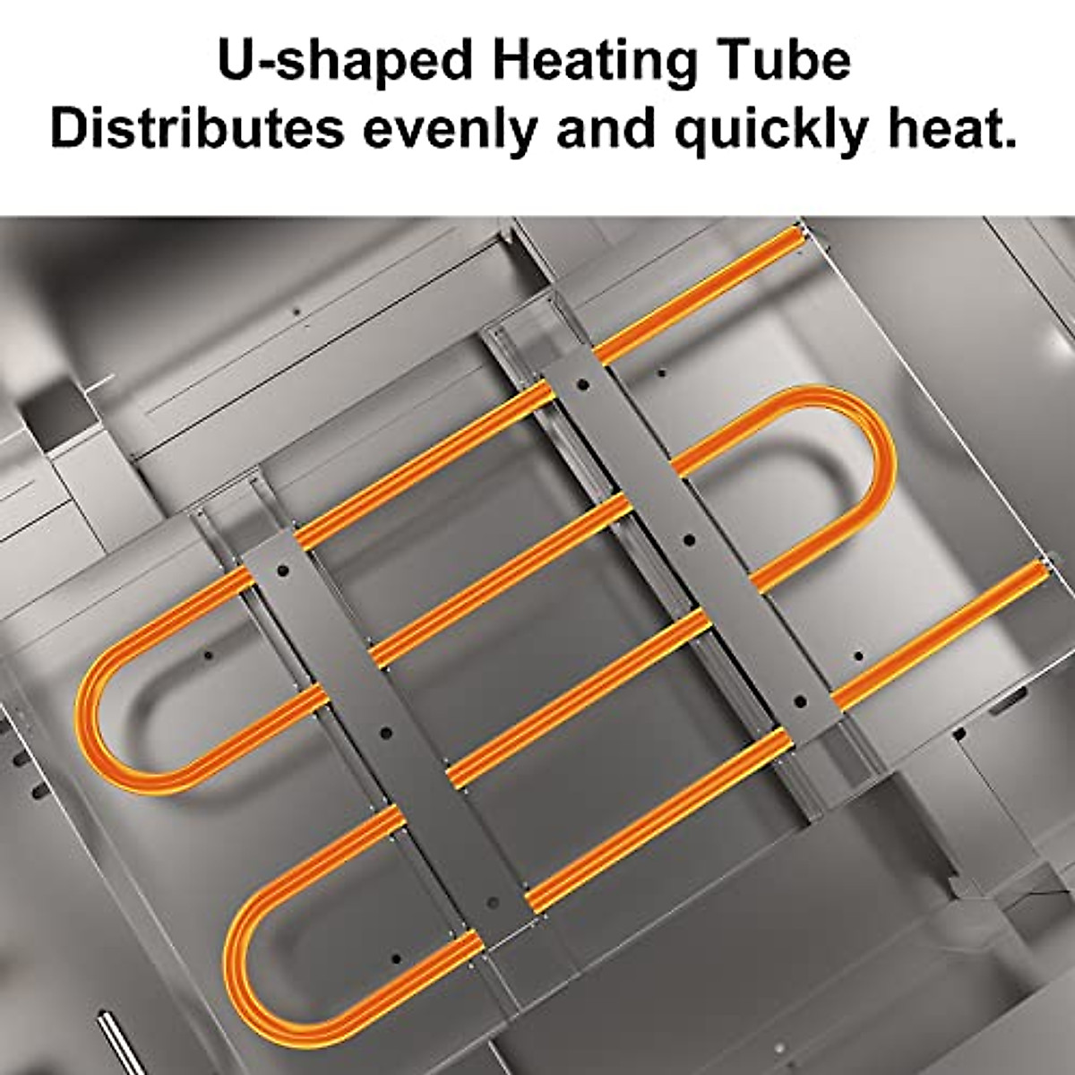 Valgus Commercial Stainless Steel 4 Sections Bain Marie Food Warmer 16 Qt Buffet Server with Lid and Tap for Home, Catering, Restaurants