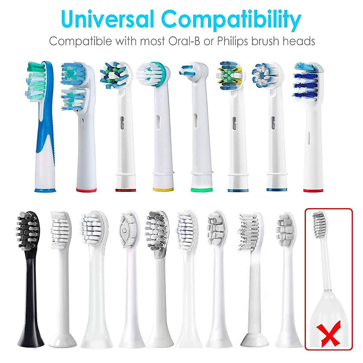 Toothbrush Heads Case, Brush Head Dustproof Cover Cap Protector Case Compatible with Oral-B Braun and Philips Replacement Brush Heads, Protects Toothbrush Head and Convenient Travel - Clear