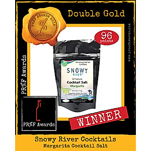 Snowy River Margarita Sugared Salt Blend - Naturally Colored Margarita Salt with Sugar hints, Margarita Rimmer, Beverage Rimmer, Cocktail Rimming Salt, Decorative Salt, Kosher (8oz Bag)