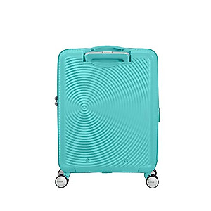 American Tourister Unisex_Adult Soundbox, Blue (Poolside Blue), Spinner S EXP (55 cm-41 L)