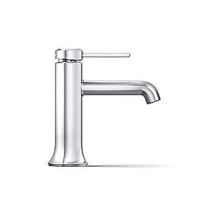 KOHLER 27000-4-CP Occasion Single-Handle Bathroom Faucet with Pop-Up Drain Assembly, One Hole Bathroom Sink Faucet, 1.2 gpm, Polished Chrome