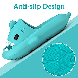 LAKIGE Kids Shark Cloud Slides | Toddler Boys Girls Shower Slippers | Youth Cute Cartoon Fish Flip Flops | Baby Beach Pool Home Sandals | Quick Dry Non-Slip