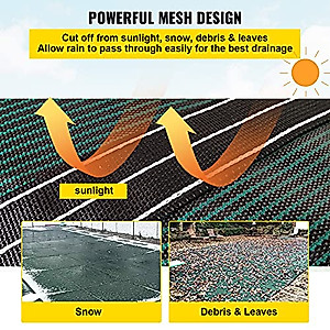 Happybuy Pool Safety Cover Fits 20x40ft Rectangle Inground Safety Pool Cover Green Mesh Solid Pool Safety Cover for Swimming Pool Winter Safety Cover