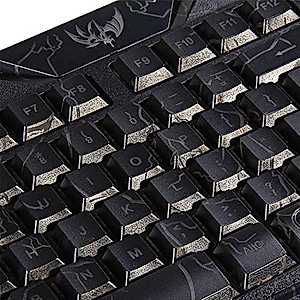 Ants-Store - LED 3 Color Backlight/Crackle M-200 Multimedia Ergonomic USB Gaming Keyboard