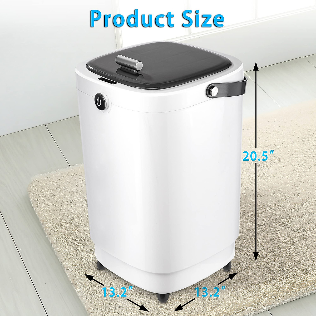 TMWINGS Towel Warmers for Bathroom Bucket，Luxury Large Spa Towel Hot Warmer Bucket Style-Hot Towels in 10 Minutes-Fits Up to Two Oversized Towels - Bathrobe, Towel, Blanket-Gray