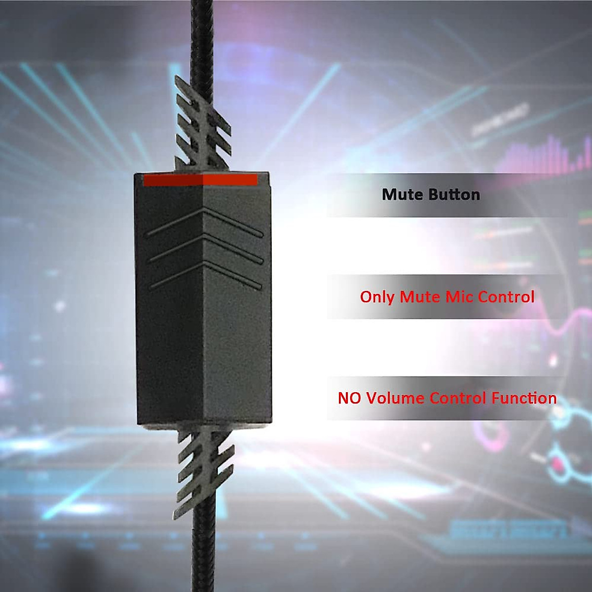 QJYTH Replacement A40 Cord Compatible with Astro A40 Headset, A40 Inline Mute Audio Cable for Astro A10/A40/A40TR Gaming Headset,Compatible with PS5/PS4 Controller(6.5 Feet, Black)