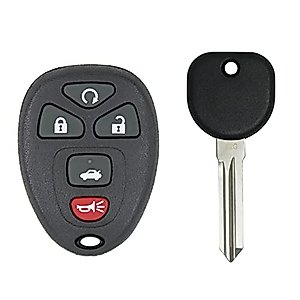 Keyless2Go Replacement for New Keyless Entry Remote Start Car Key Fob for 22733524 KOBGT04A with New Uncut Transponder Ignition Car Key Circle Plus B111