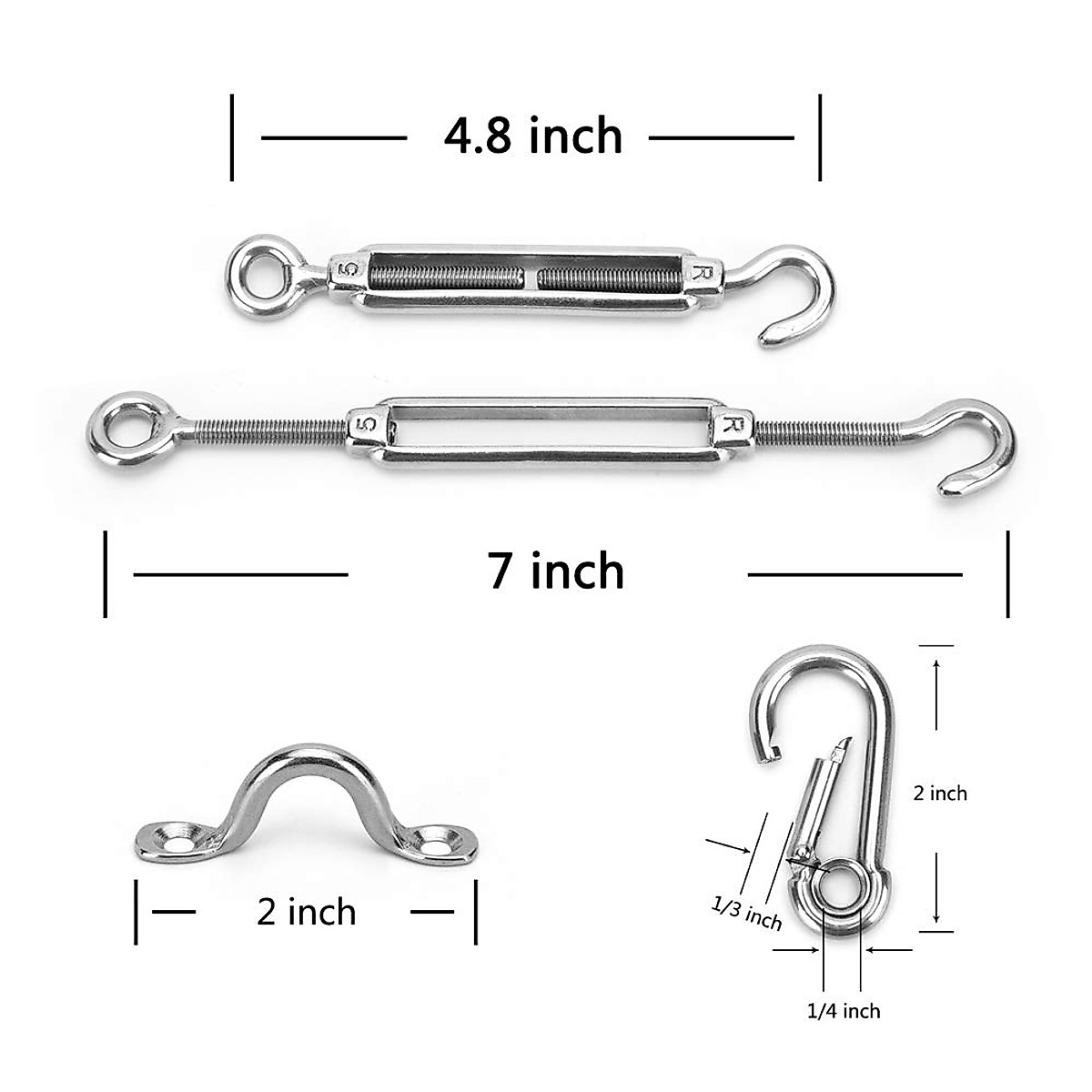 Litcher Globe String Light Suspension Kit, Outdoor Light Guide Wire, Vinyl Coated Stainless Steel Steel Cable，Include 150fts Transparent PVC and 304 Stainless Steel Wire Cable, Turnbuckle and Hooks
