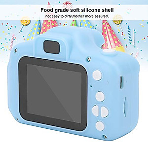 Kids Digital Camera, HD Kids Digital Video Camera, Multifunctional Children's Digital Camera Photo Video with Memory Card Mini Gift (Blue 32GB)