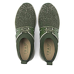 TRAQ by Alegria Qool Womens Smart Walking Shoe Olive 9 M US