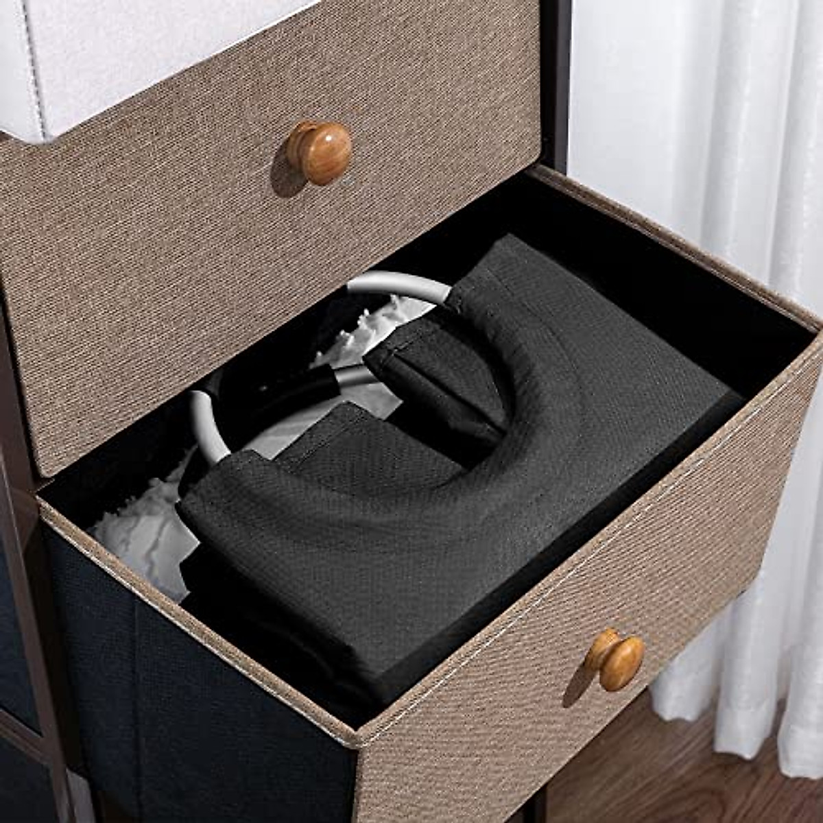 ZERO JET LAG 82L Large Laundry Basket Collapsible Fabric Laundry Hamper Tall Foldable Laundry Bag Handles Waterproof Washing Bin Clothes Bag Travel Bathroom College Essentials Storage (Black, L)