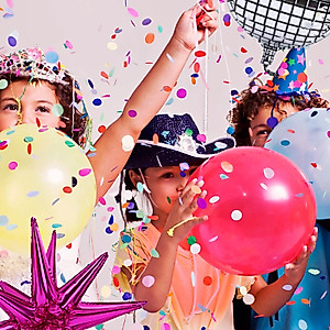 RUBFAC 90s 80s Theme Party Decorations Balloon Arch Kit Inflatable Disco Ball Microphone Rainbow Roller Skate Boom Box Guitar Exploding Star Balloon for Hip Hop Birthday Supplies