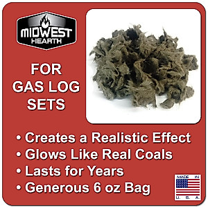Midwest Hearth Rock Wool for Gas Log - 6 oz. Bag