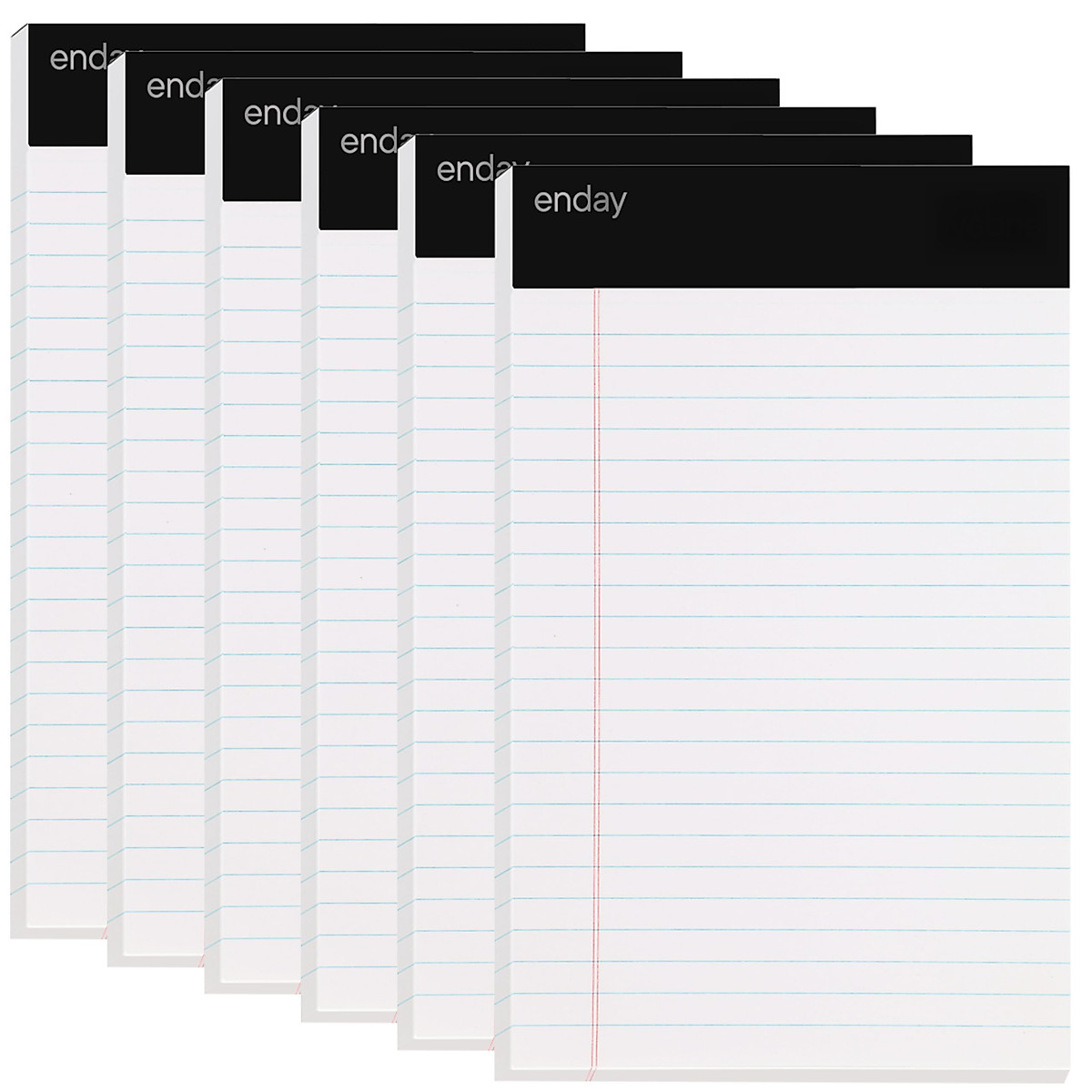 Emraw White Jr. Perforated Edge Legal Ruled Universal 50 Sheets Letter Writing Pad- 50 Ct. 5" x 8" inch (Pack of 6)