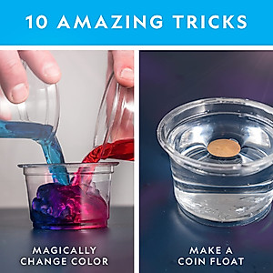 NATIONAL GEOGRAPHIC Magic Chemistry Set - Perform 10 Amazing Easy Tricks with Science, Create a Magic Show with White Gloves & Magic Wand, Great STEM Learning Science Kit for Boys and Girls
