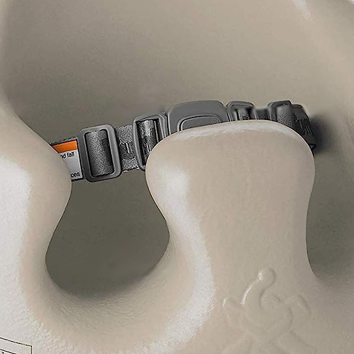 Bumbo Infant Floor Seat Baby Lounger Sit Up Support Chair for 3 to 12 Months with 3 Point Adjustable Safety Strap Harness and Rounded Backrest, Taupe