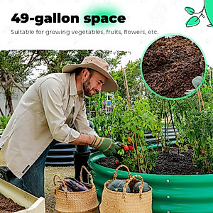 AHEONLAR Galvanized Raised Garden Bed Kit, Oval Large Metal Planter Box, Sturdy and Durable, Garden Boxes Outdoor Raised for Vegetables, Fruits, Flowers and Herbs, 4x2x1ft (Silver)