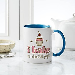 CafePress I Bake So I Don't Kill People Mug Ceramic Coffee Mug, Tea Cup 11 oz