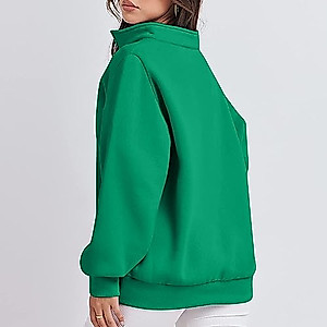 sweatshirt for women hoodies Womens 2023 Tredny Fall Zip Up Fleece Sweatshirt Puff Sleeve Pullover Tops Long Sleeve Fall Teen Girl Y2K Hoodies Green 2XL