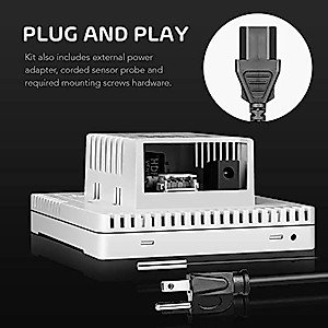 iPower 6 Inch 324 CFM Inline Duct Fan with Speed Humidity Temperature Controller for Grow Tent Ventilation