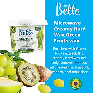 Depil Bella Microwave Creamy Hard Wax Green Fruits wax 200 grs