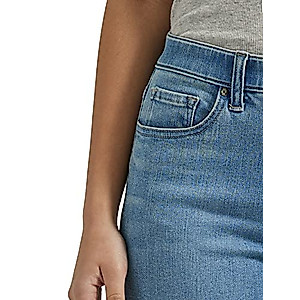 Lee Women's Ultra Lux Mid-Rise Demi Boot Crop Capri Jean, Vintage Grace, 10 Reg