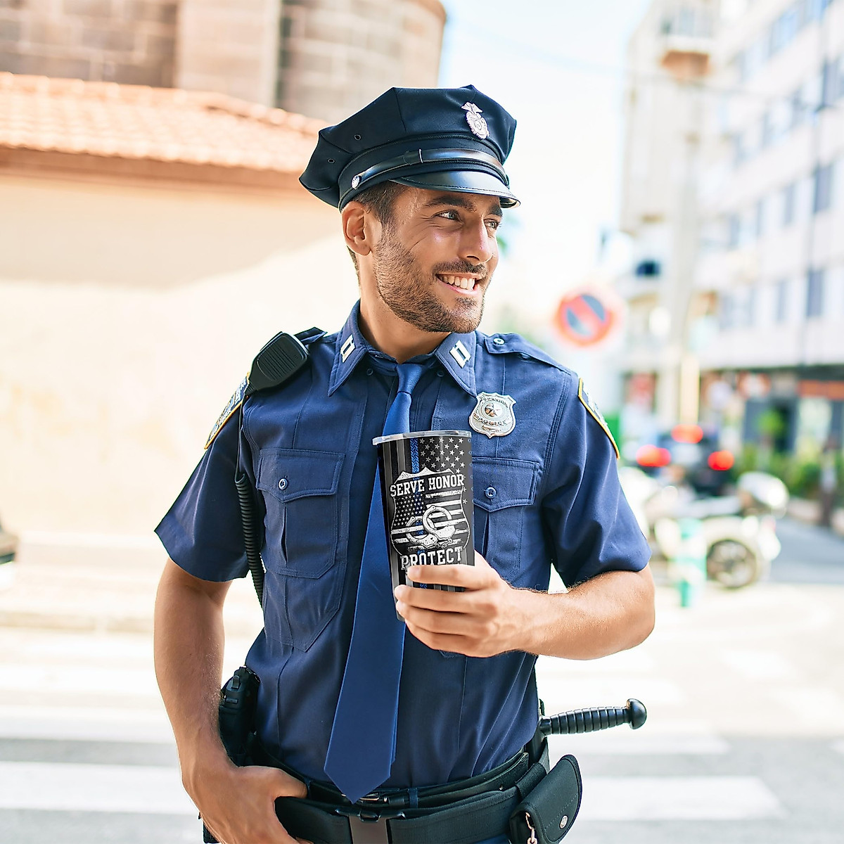 Qatdey Police Gifts, Police Officer Gifts, Police Academy Graduation Gifts, Gifts for Police Officer, Police Retirement/Appreciation Gifts, Law Enforcement Gifts for Policeman/Cops Tumbler 20oz 1PC